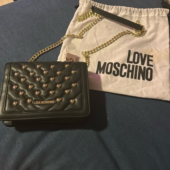 Love Moschino | Bags | Love Moschino Quilted Studded Crossbody | Poshmark